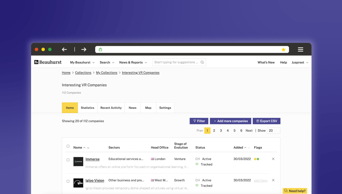 How to Get the Most Out of Beauhurst Collections - Beauhurst